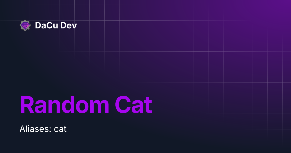 Random Cat | DaCu Dev